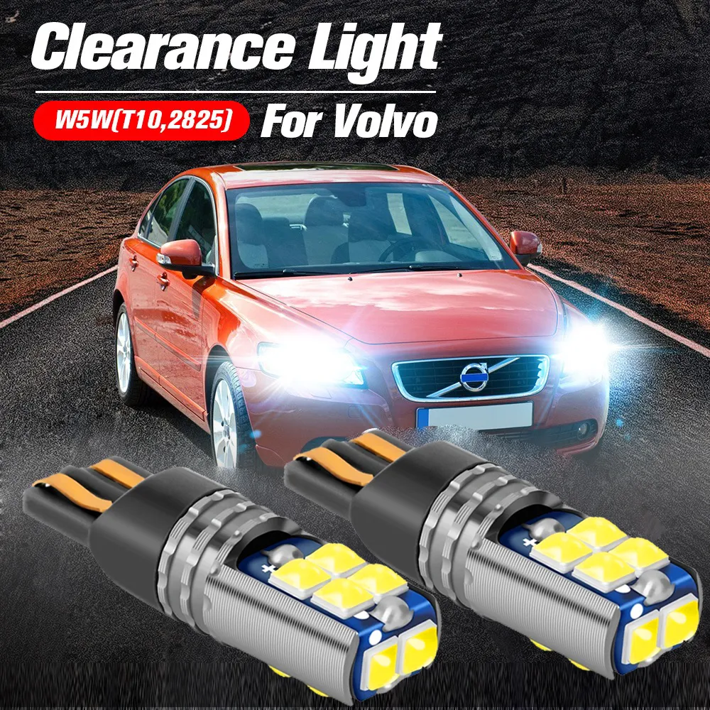 2-PackT10 LED Bulbs W5W 194 2825 Clearance Light for Volvo C30 C70 S40 ...