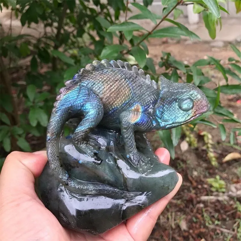 DHgate.com:Labradorite Lizard Statue: Hand-Crafted Healing Crystal ...