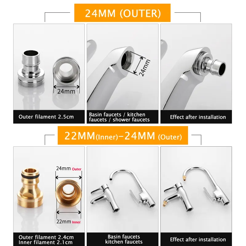 DHgate.com:Brass Water Connector for Washing Machine, Tap Snap Adapter ...