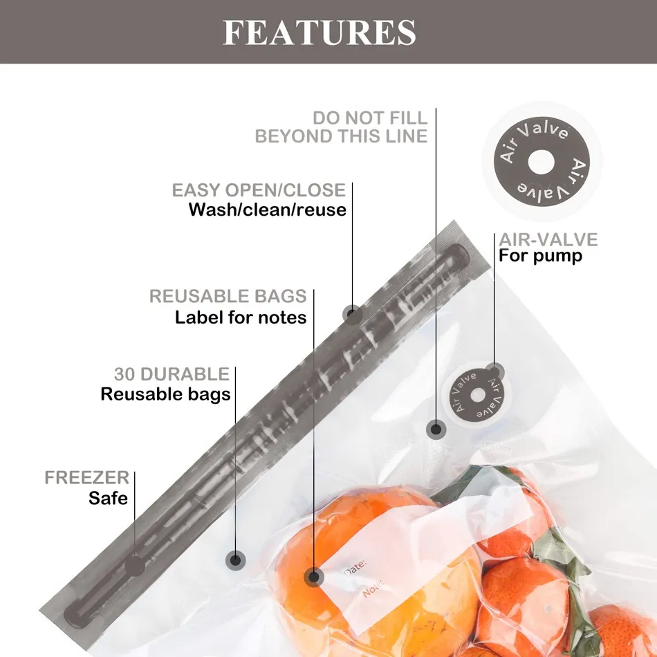 DHgate.com:2024 Vacuum Sealer Bags BPA-Free Ziplock Sous Vide Food ...