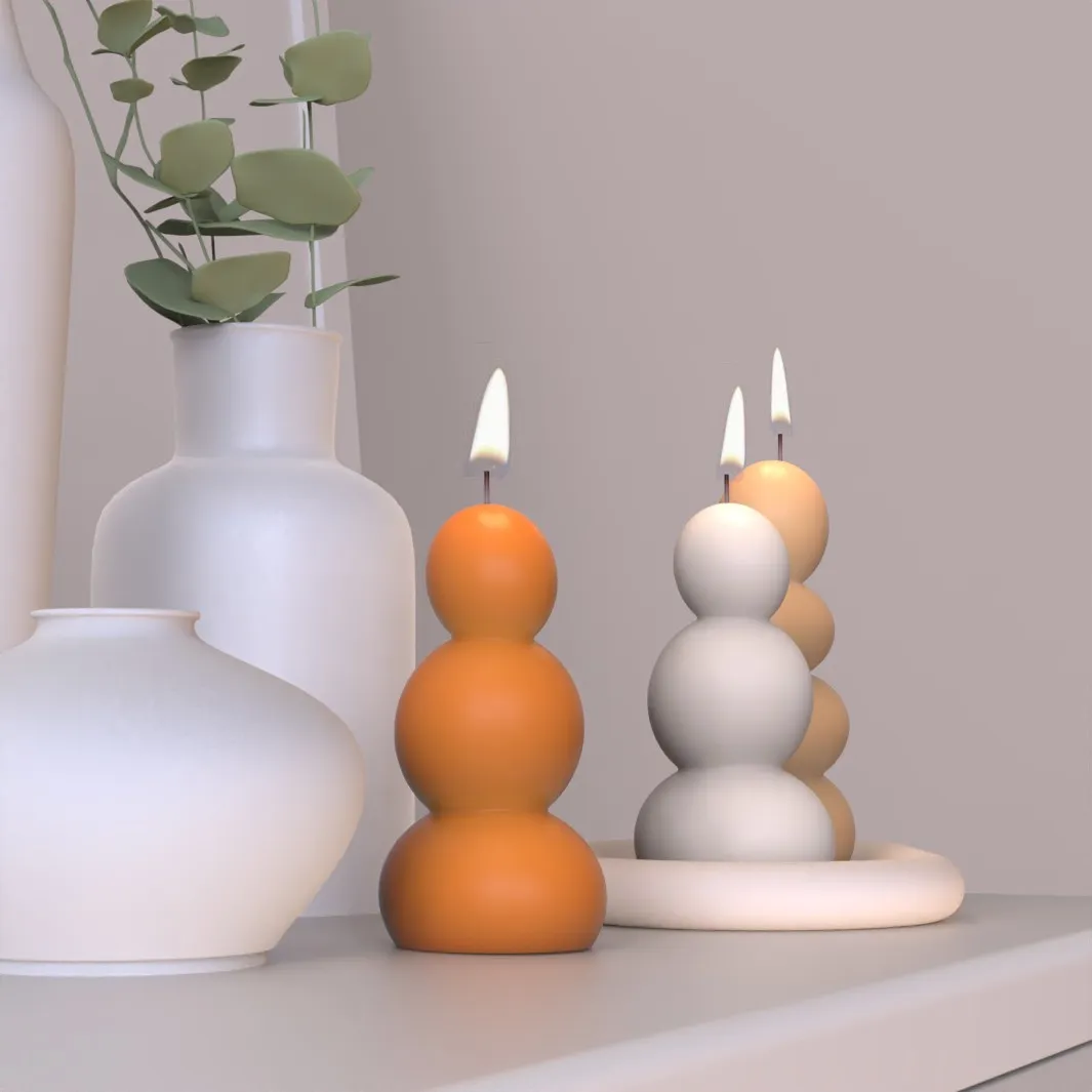 Special-Shaped Cobblestone Candle Silicone Mold for DIY Home Decor and ...