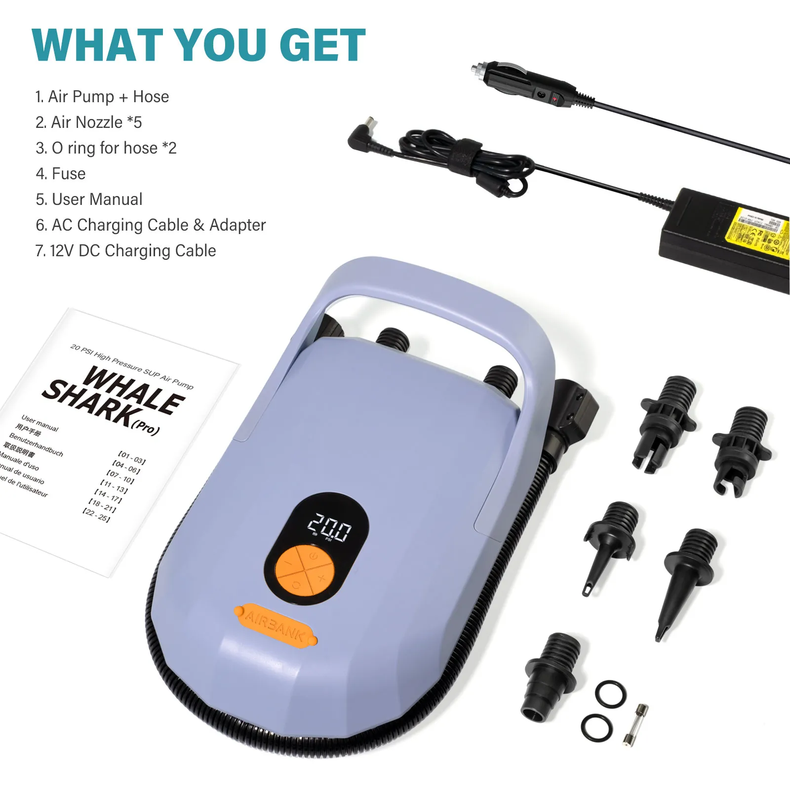 DHgate.com:CYCPLUS Electric Inflator | 20PSI 7500mAh Rechargeable ...