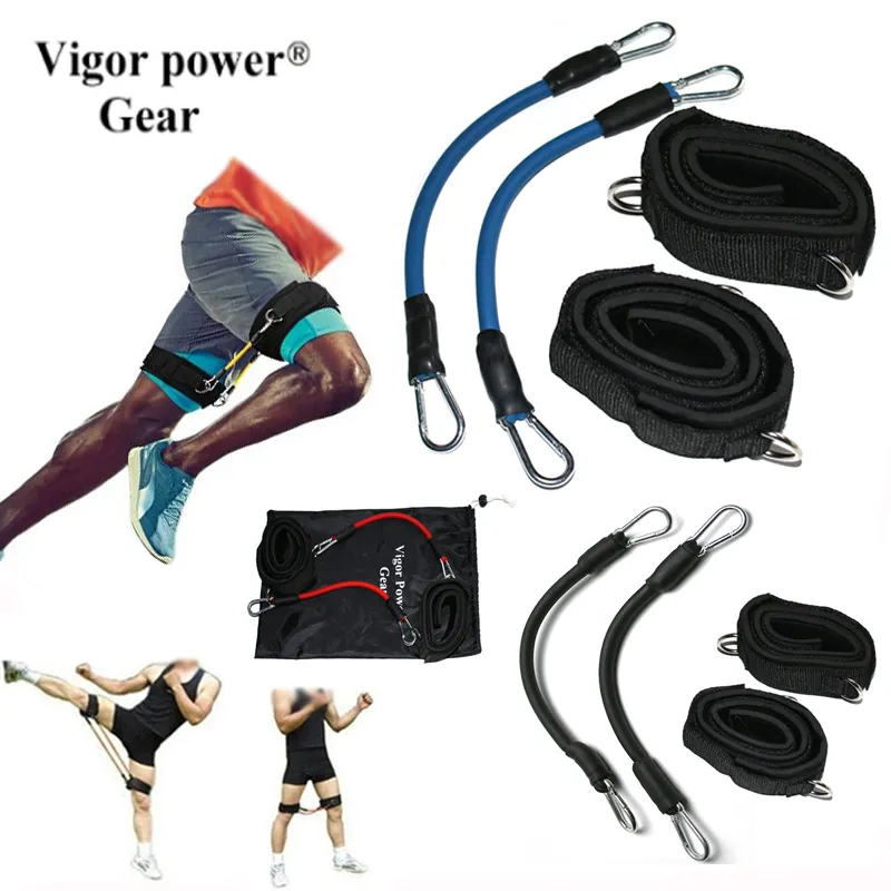 5-Pack Adjustable Resistance Bands Set with Ankle Straps - Durable ...