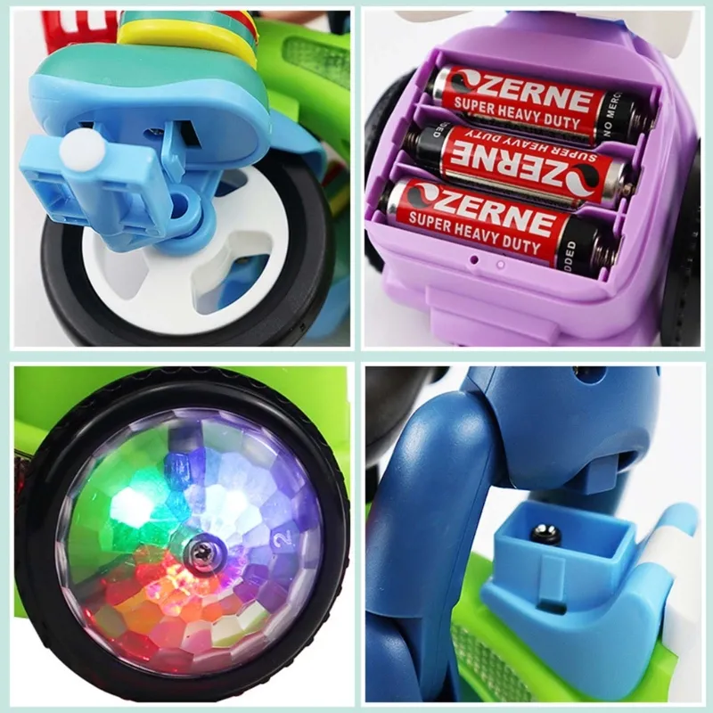 Electric Stunt Bike Toy for Kids, Music Tricycle Toy, Children's ...