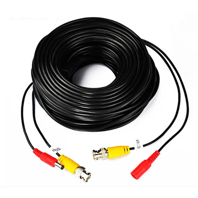 2-in-1 Copper BNC+DC Surveillance CCTV Camera Cables for HD AHD ...