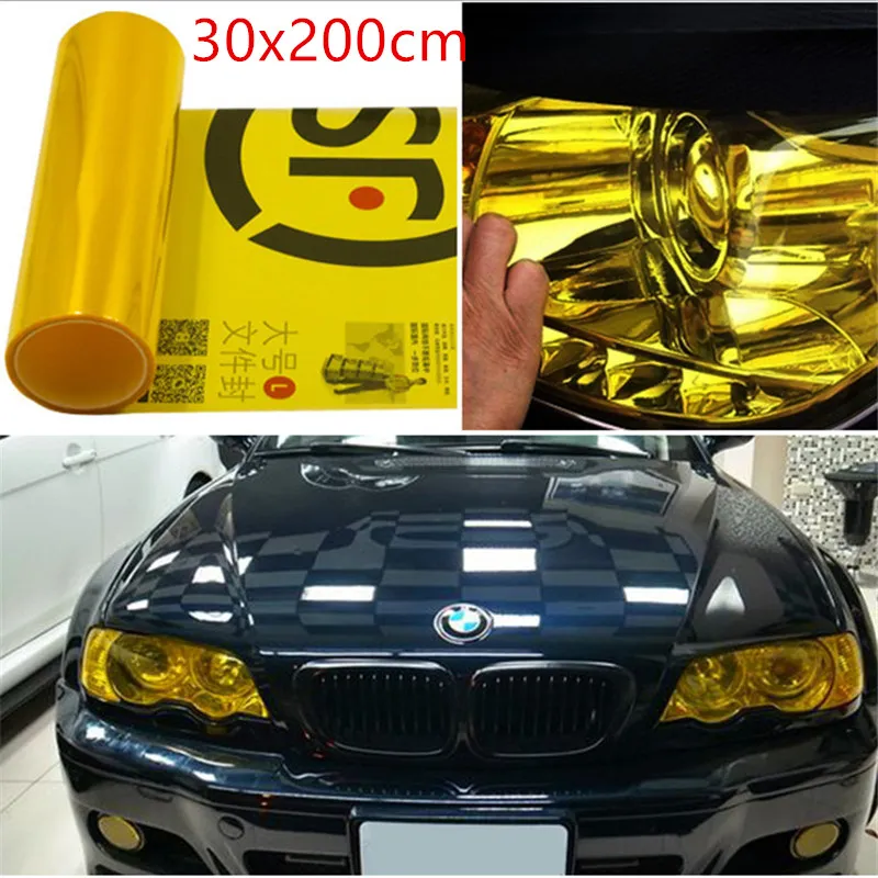 DHgate.com:Car Light Tint Vinyl Film - Yellow 30cm x 200cm - Headlight ...