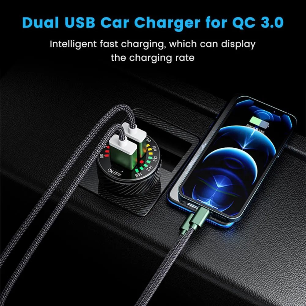 DHgate.com:Waterproof Compact Dual-Port USB Car Charger with LED ...