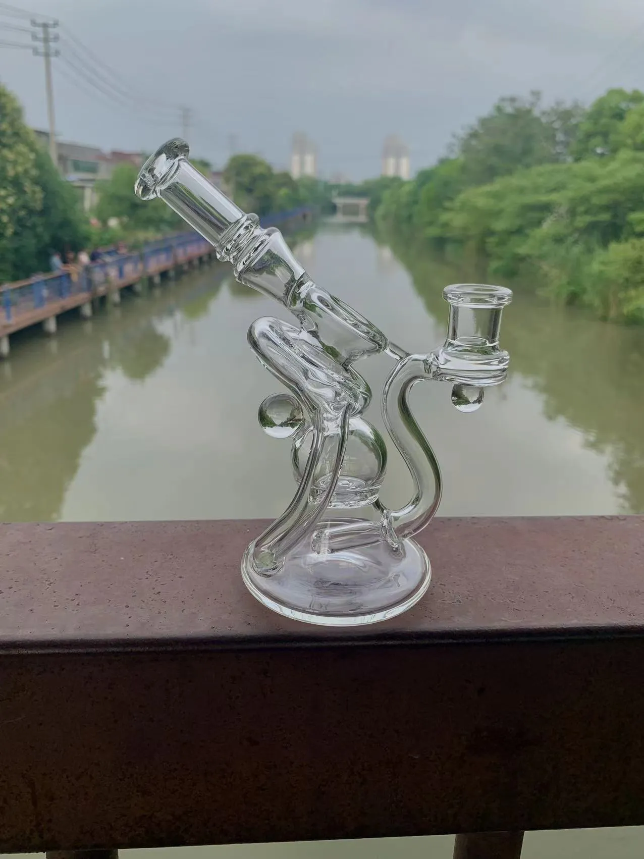 Glass Recycler Puffco Ash Catcher Dab Rig Water Pipes Glass Bongs Gourd ...