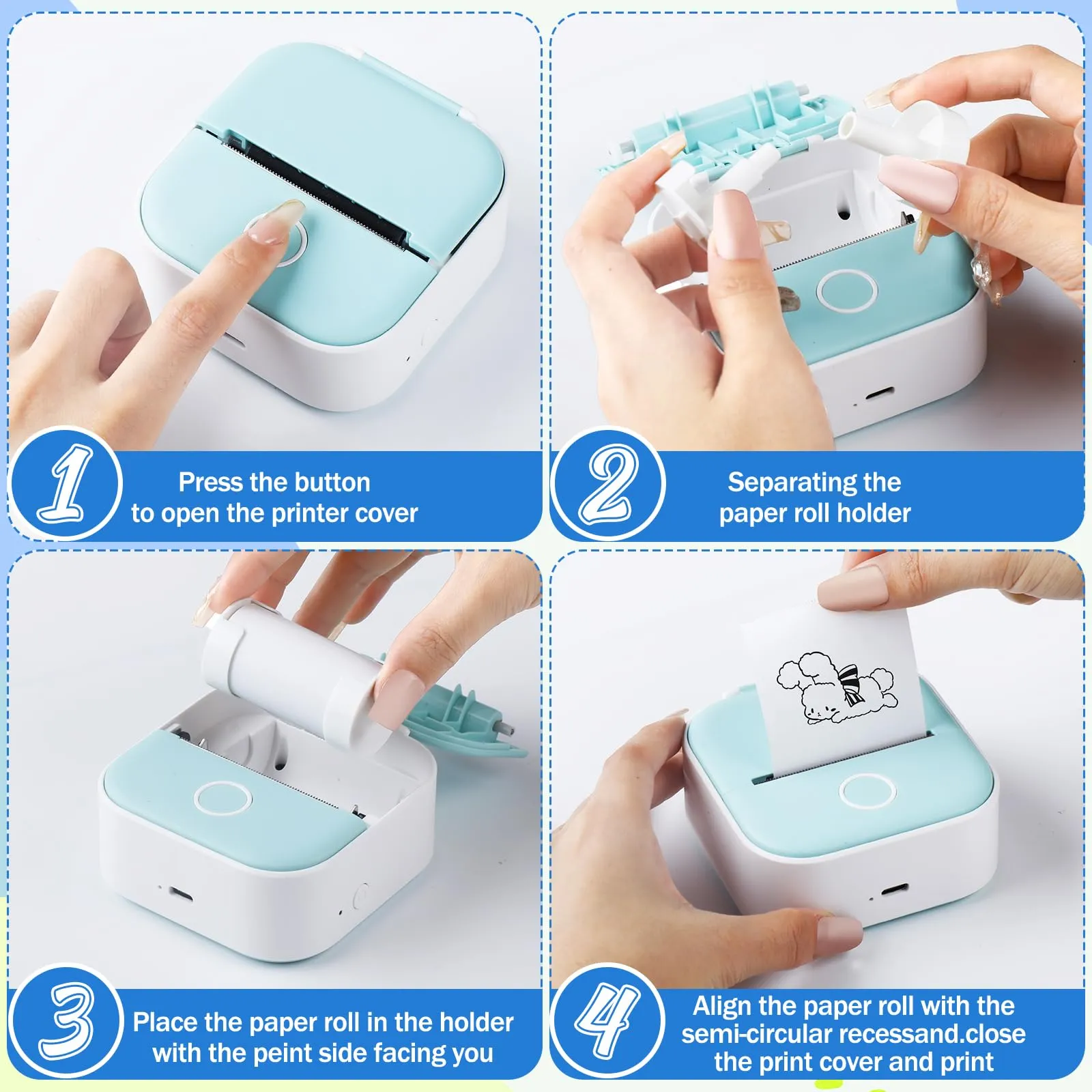 Thermal Pocket Printer Paper Self Adhesive Thermal Paper For Instant ...