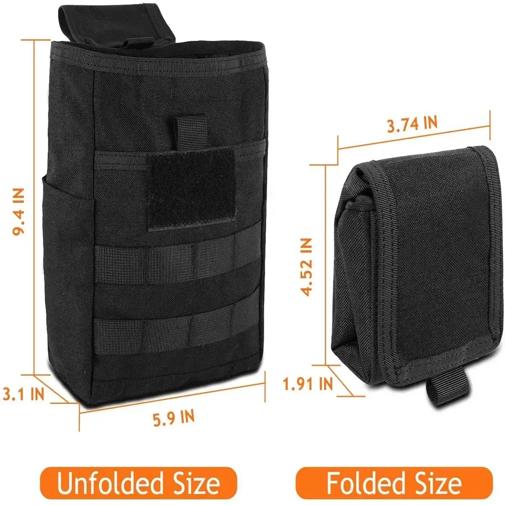 Tactical Molle Pouch Foldable Drop Bag Durable Nylon Ammo Magazine ...