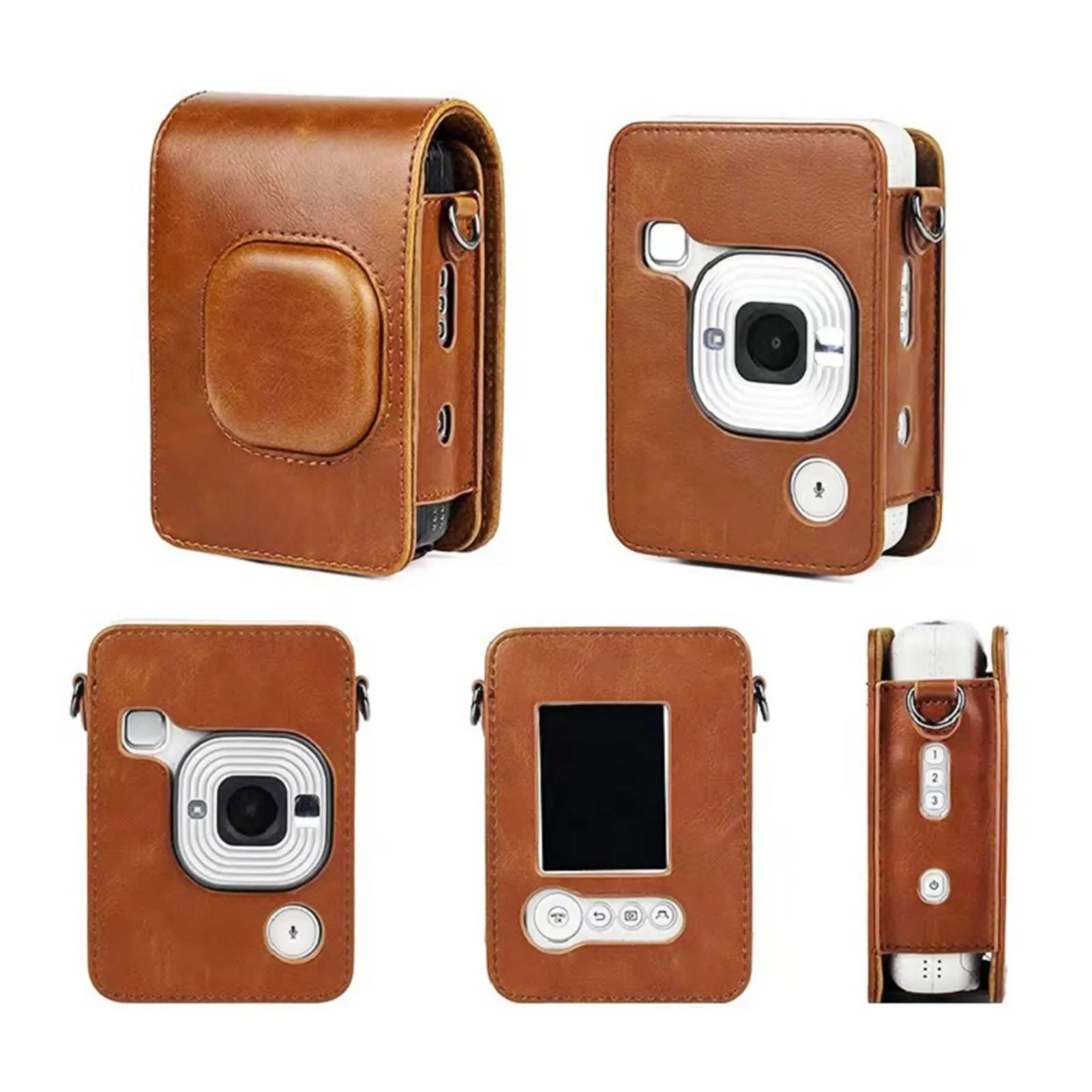 DHgate.com:Instax Camera Case: Stylish PU Leather Bag with Shoulder ...