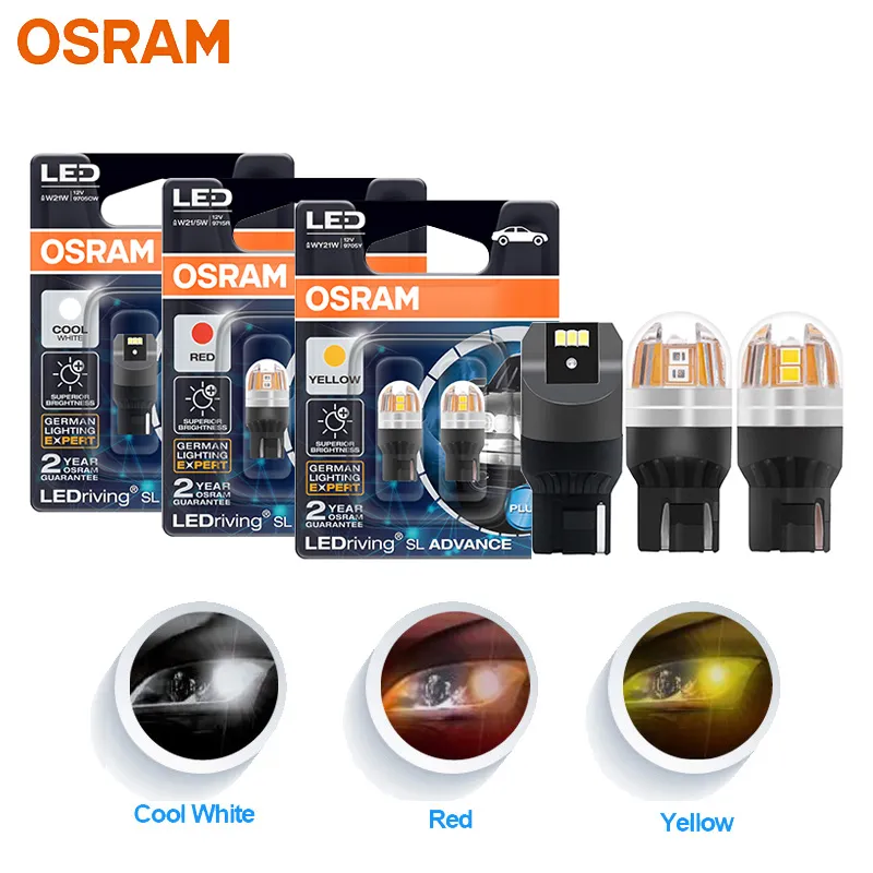 OSRAM LED T20 W21W WY21W Turn Signal Light, 7440 7443 LEDriving SL Advanced Reverse Lamp, Brake ...