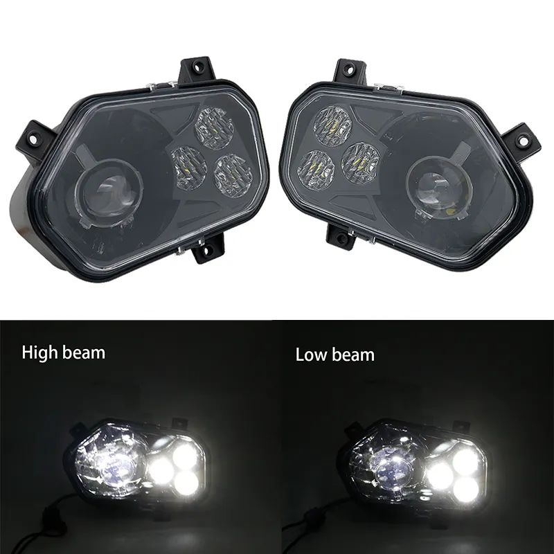 ATV LED Headlight For Polaris: Holley Retrobright LED Headlight, H4 ...