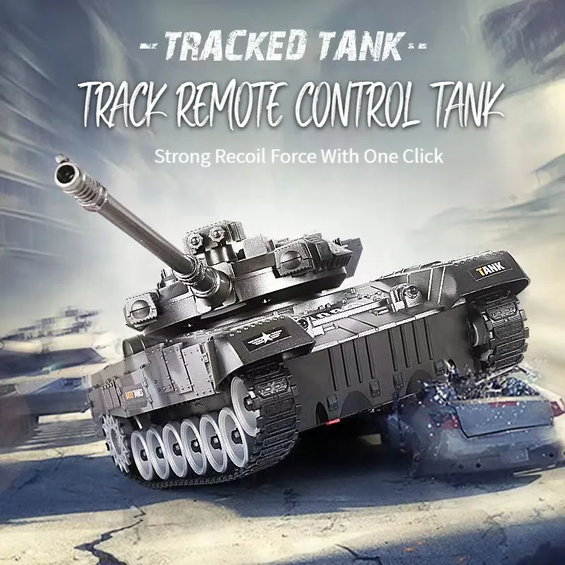 RC Tanks Large 2.4G 9-Channel Sound Effects Tracked Remote Control ...