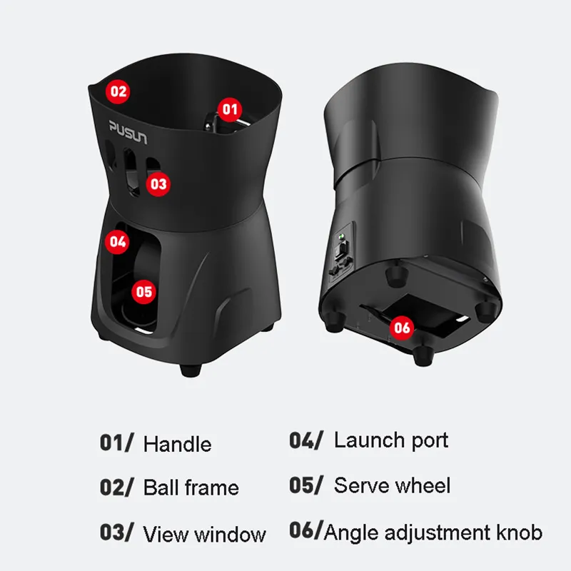 Mini Tennis Ball Pitching Machine: Automatic Thrower for Indoor ...