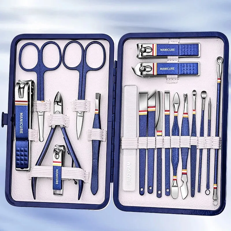 24-Piece Stainless Steel Nail Care Kit: Professional Manicure Set for ...