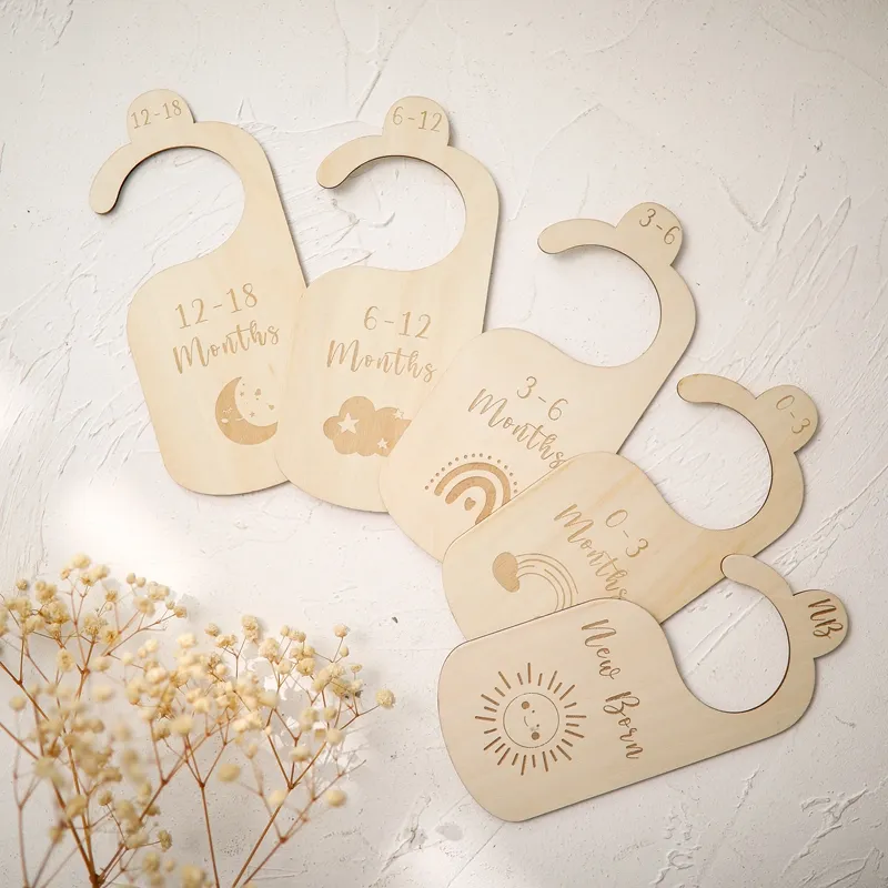 Clothes Dividers For Closets,Rainbow Infant Clothing: Baby Wooden ...