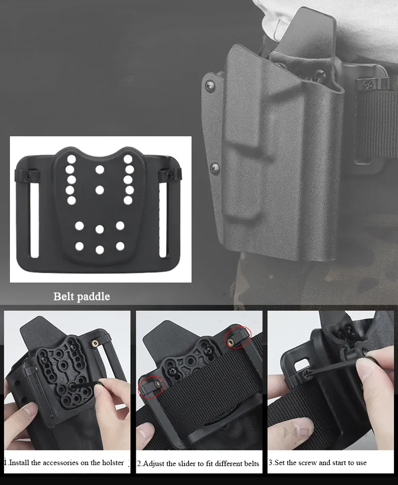 Universal Holster Belt Loop Multi Holes Waist Belt Holster Adapter Fits ...