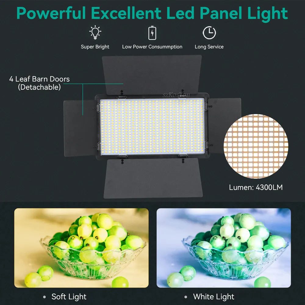 DHgate.com:LED-600 LED Video Light Panel Photography Fill Lamp, 3200K ...