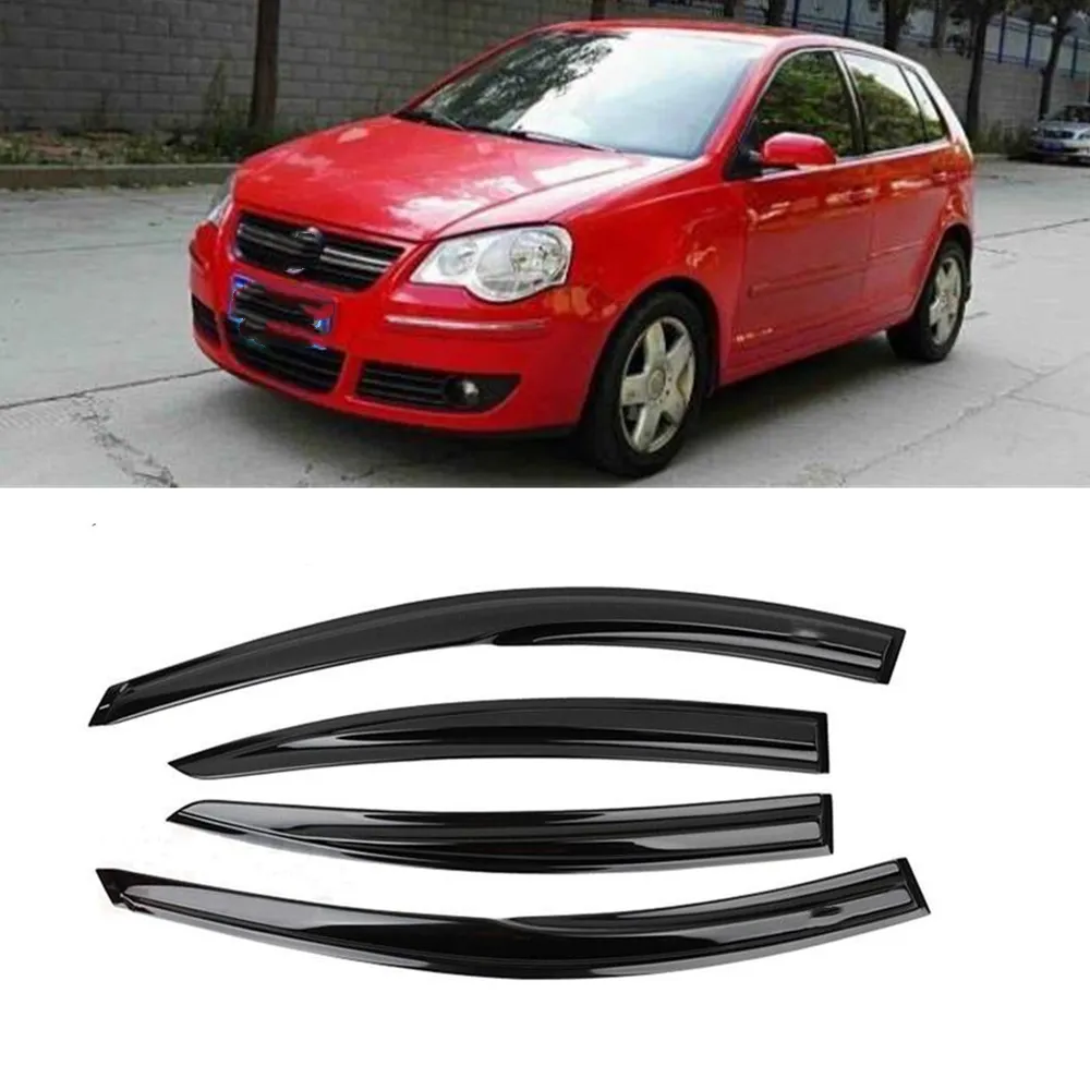 Slim Wind Deflector Rain Guards Window Visor for Volkswagen VW Polo ...