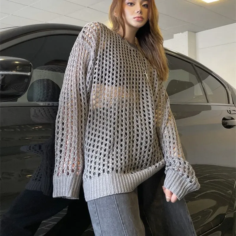 DHgate.com:Summer Knitted Hollow Out Pullovers for Women: Casual Loose ...