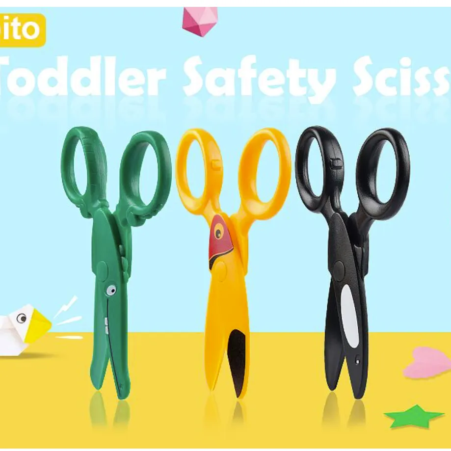 DHgate.com:Colorful Kids Safety Scissors, Child-Friendly Pre-School Art ...