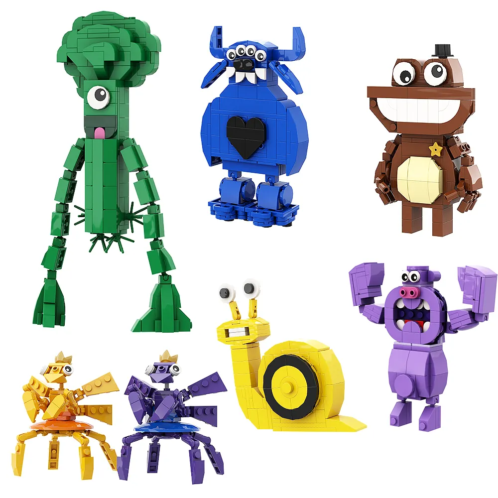 BanBan Monster blocks house Set - All- Members Horror Game MOC Garden ...