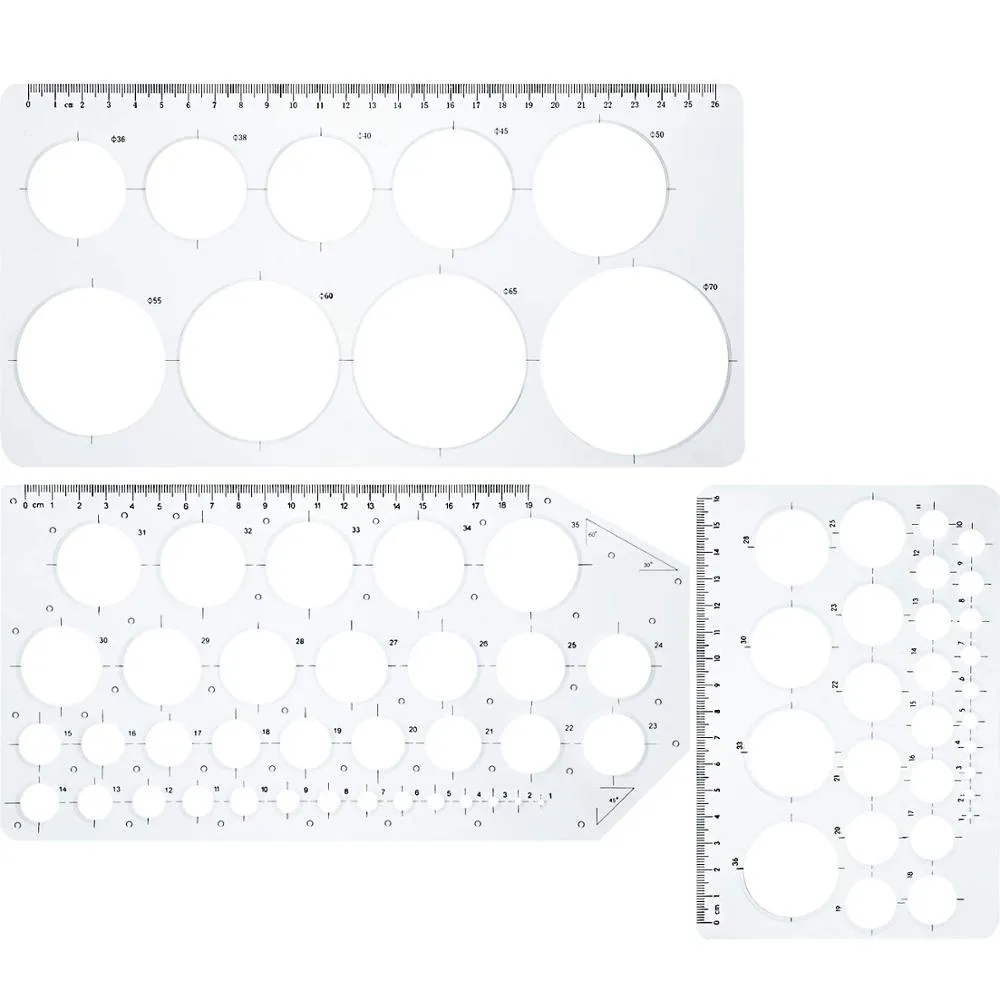 DHgate.com:2024 Precision Circle Drawing Template: Clear Plastic French ...