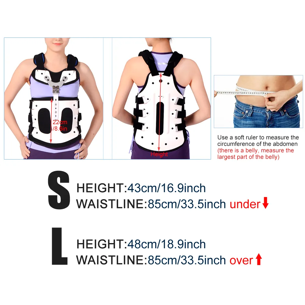 Orthopedic Back Brace For Spinal Support Adjustable TLSO Brace For ...