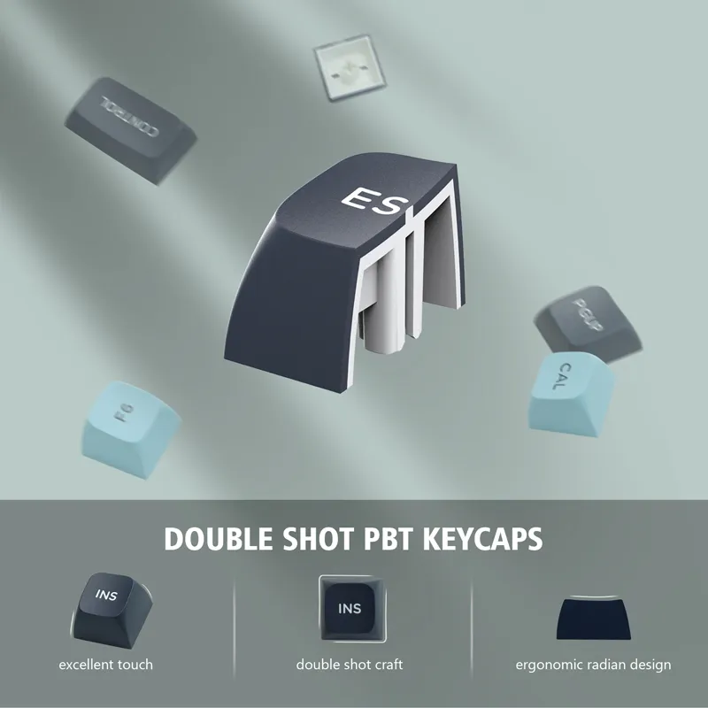 Pink Key Caps Double Shot Keycaps, PBT Custom Keyboard Keycaps 160 Key ...