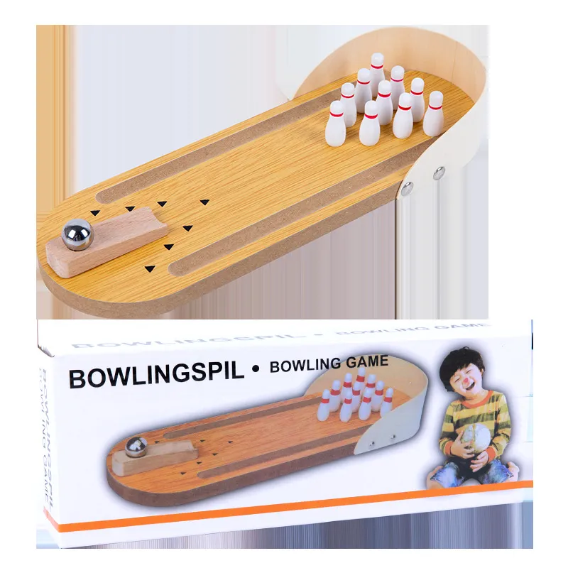 DHgate.com:Wooden Mini Bowling Game Set - Indoor Interactive Parent ...