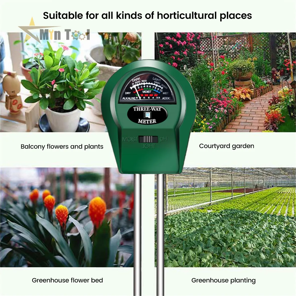Soil PH Test Meter & Moisture Sensor: Accurate Garden Tool For Plants ...