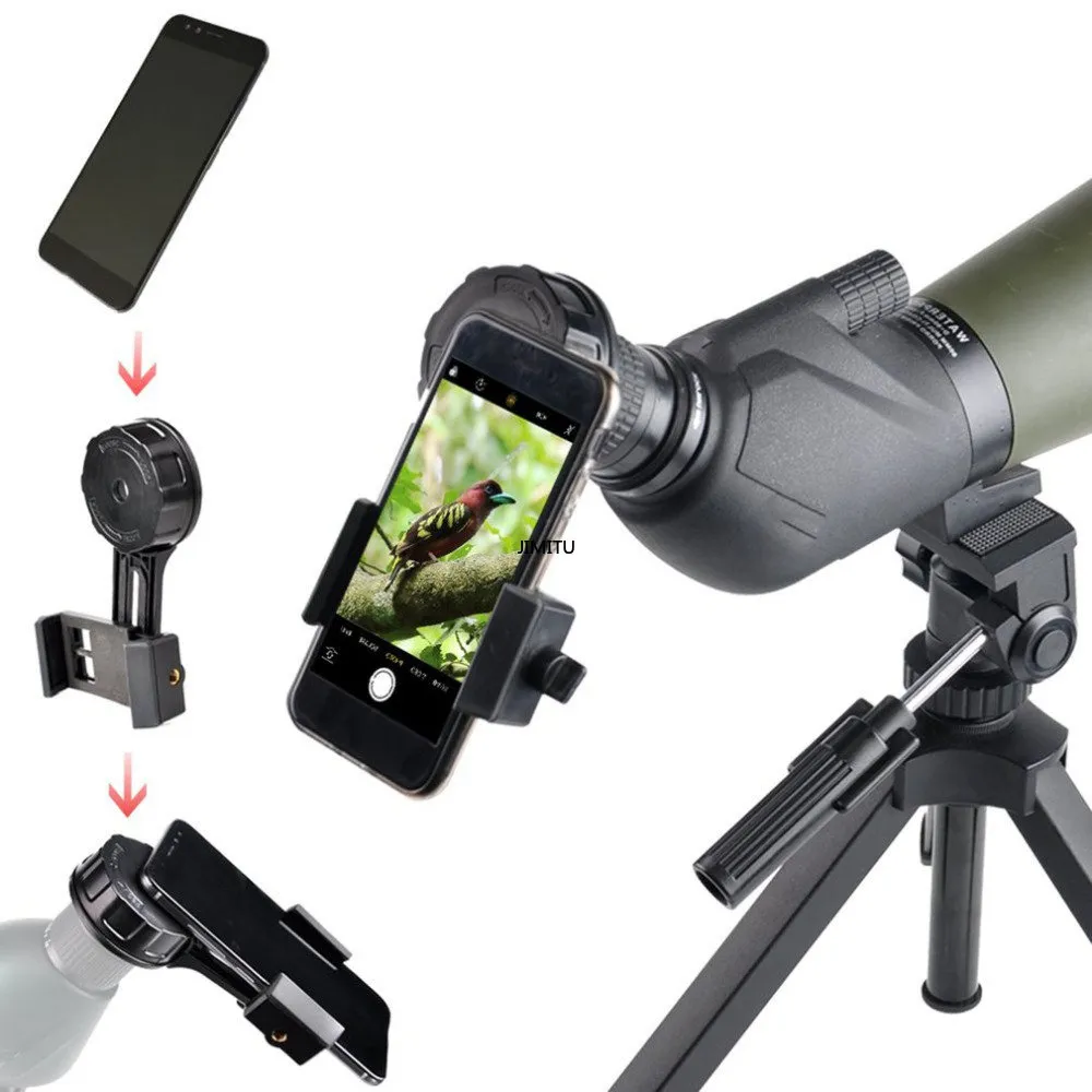 Universal Phone Lens Photography Adapter Mount Adjustable Clip Holder ...