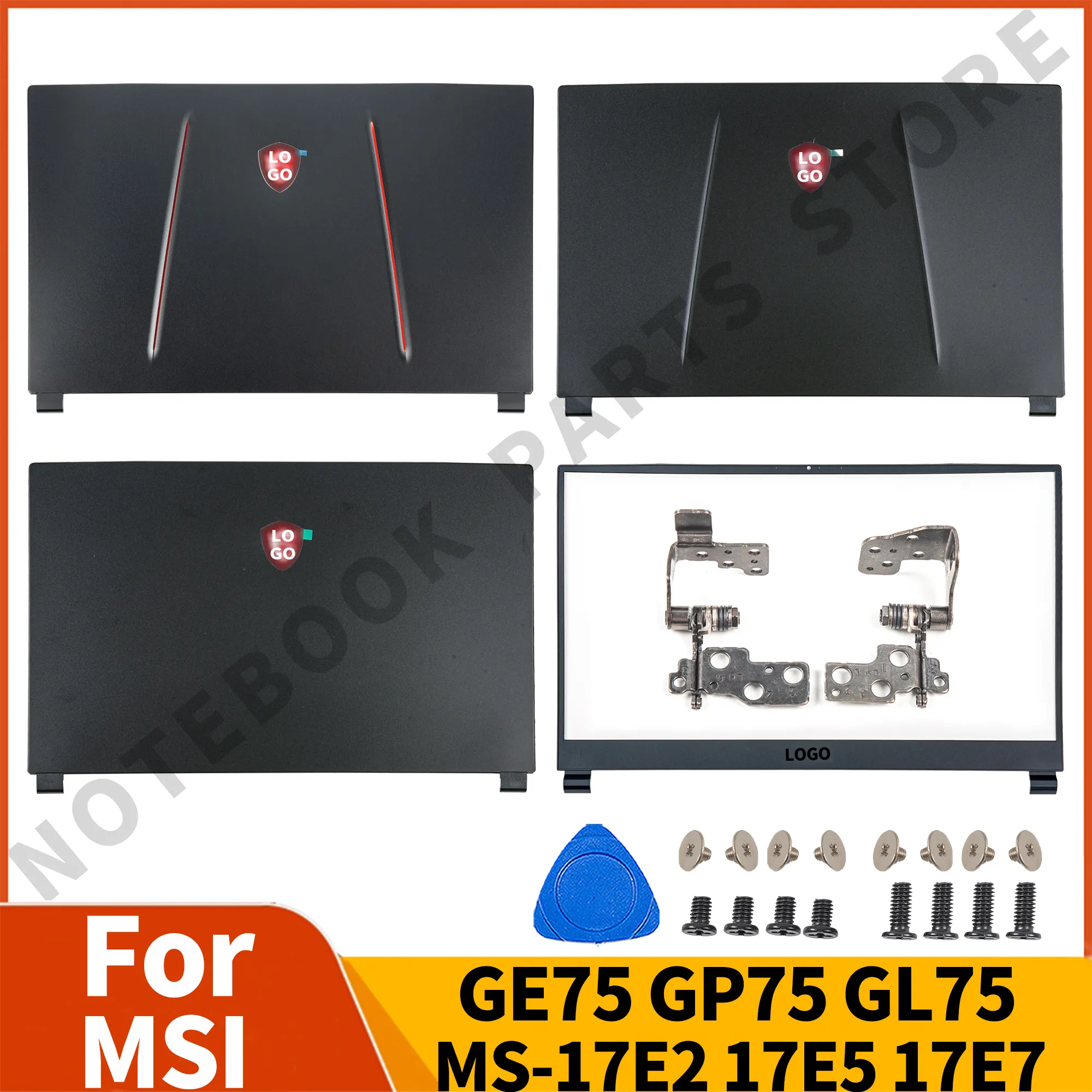 MSI Raider GE75 GP75 GL75 Laptop LCD Back Cover Bezel Hinges Housing ...