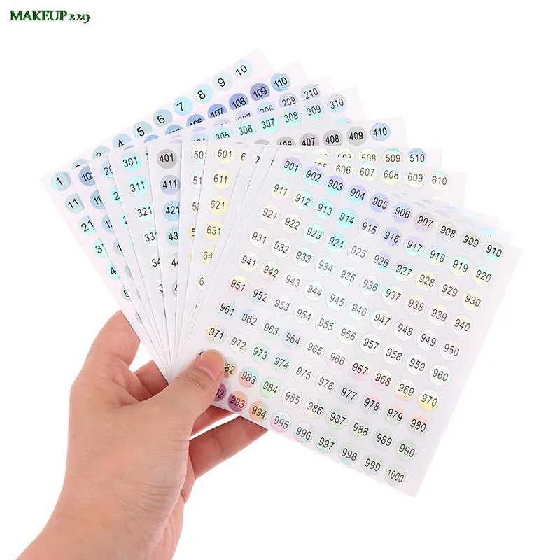 Nail Polish Number Stickers: 1-1000 Numbering Labels for Gel Varnish ...