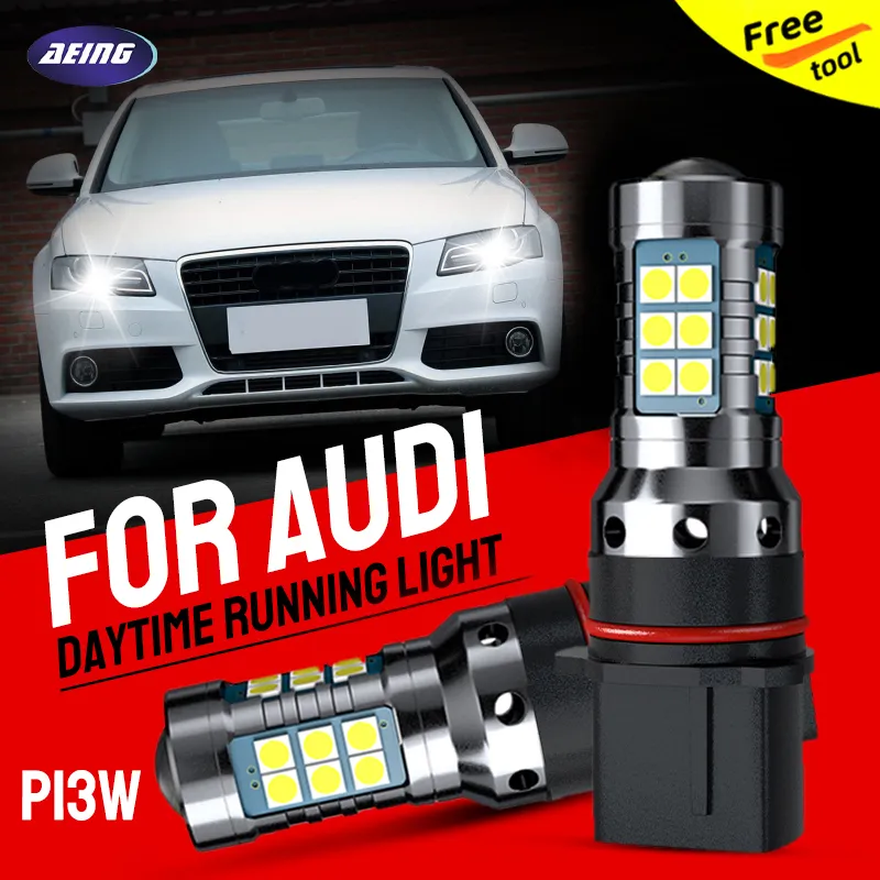 2-pack P13W Canbus Error-free Daytime Running Light LED Blubs for Audi ...
