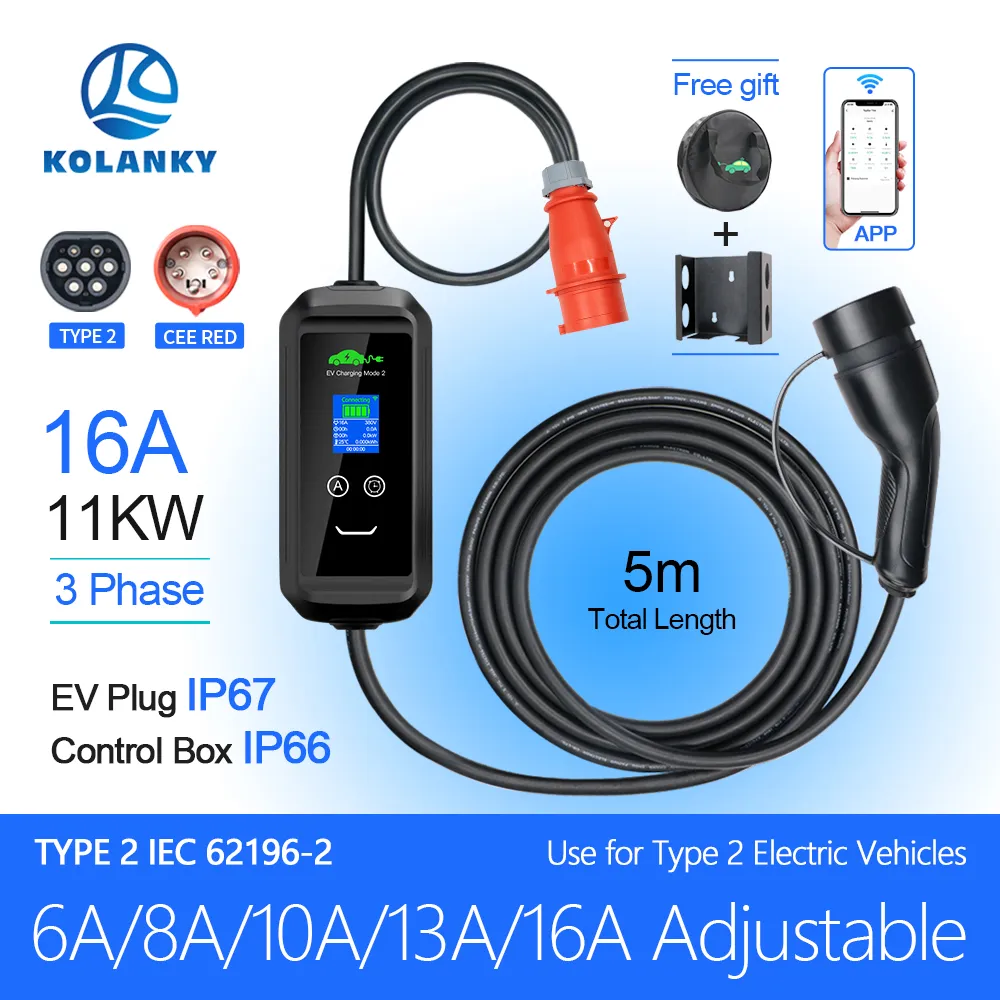 DHgate.com:2024 New16A 3-Phase 11kW EV Charger Wallbox - IEC 62196 Type ...