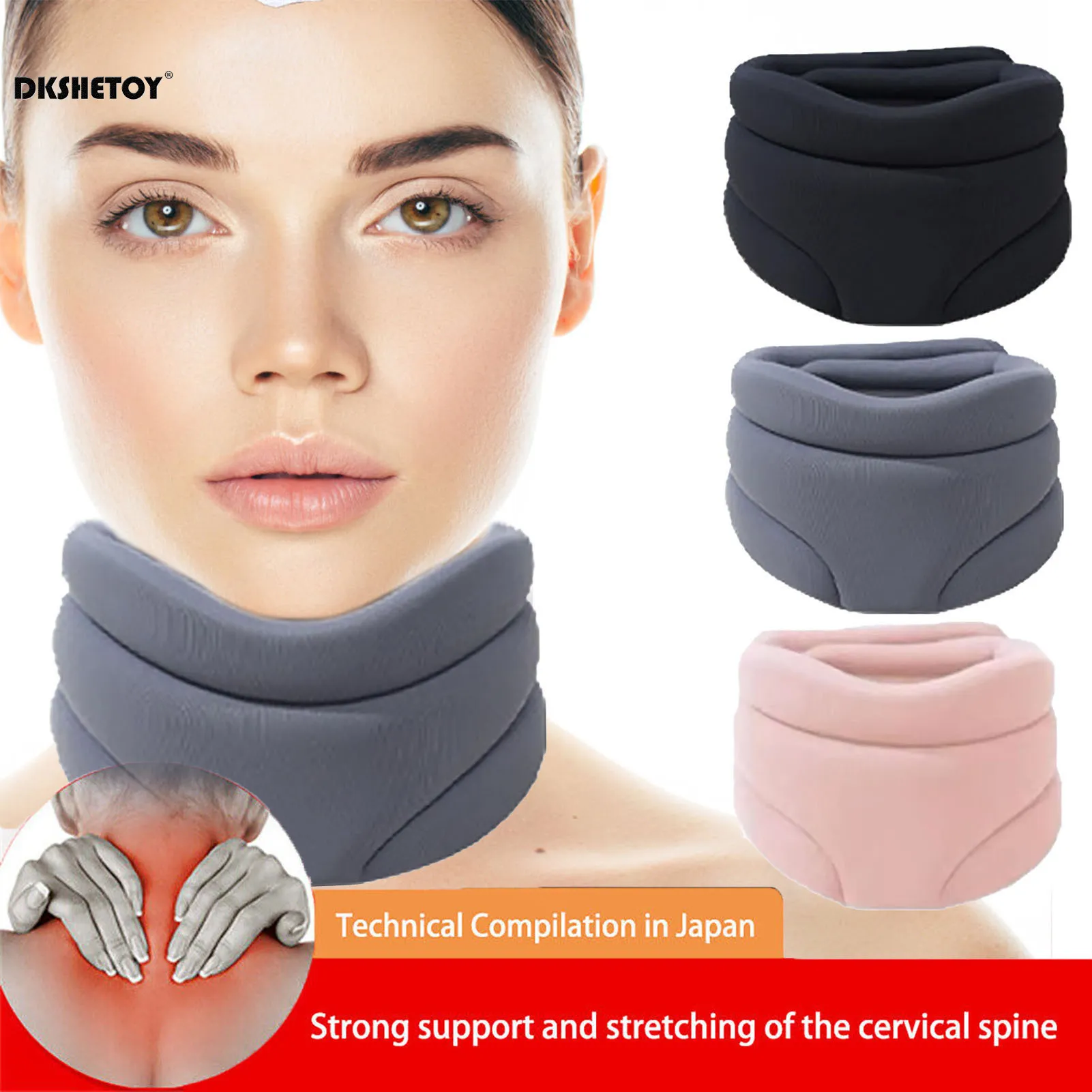 Cervical Pillow For Neck Pain Adjustable Cervical Support Collar ...