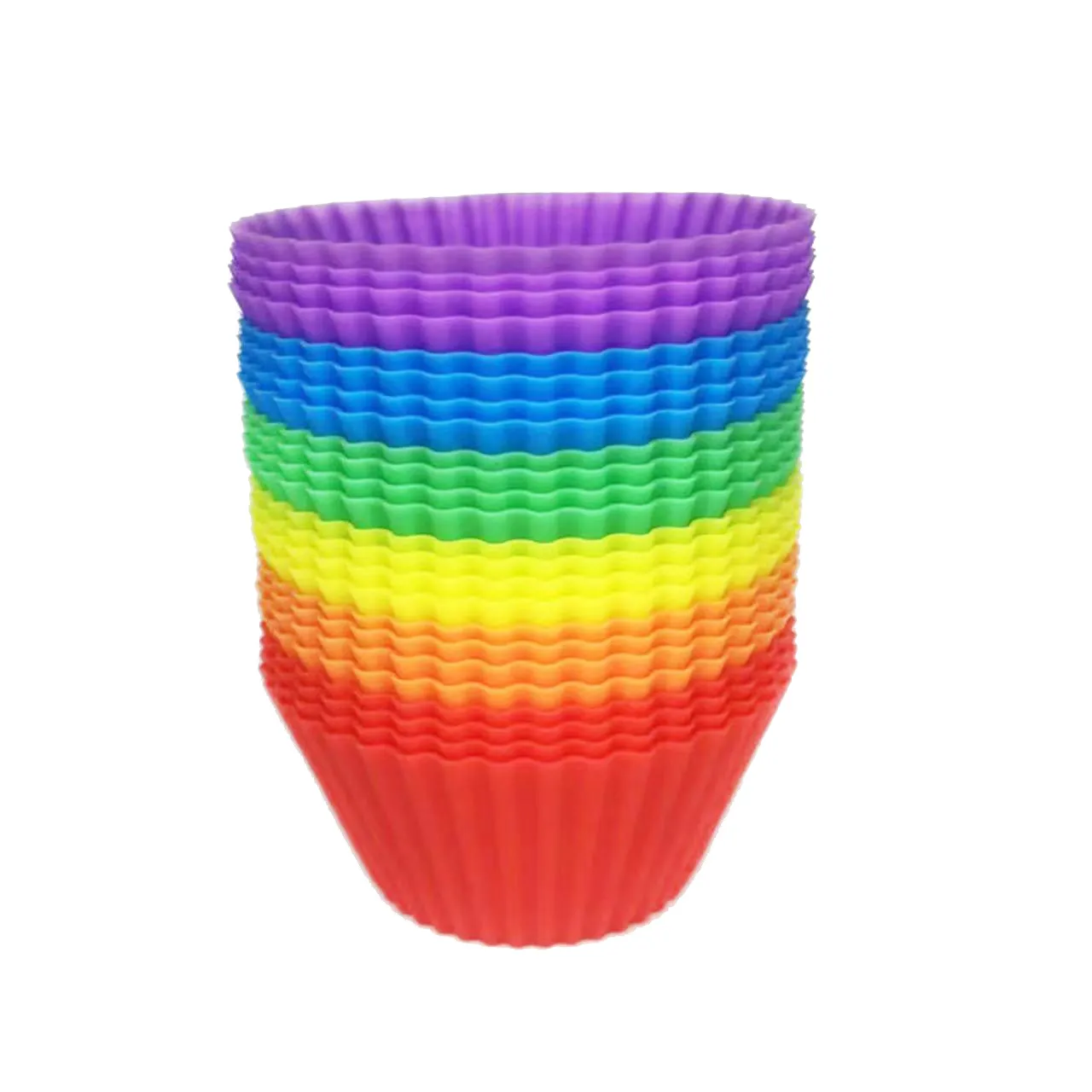 DHgate.com:24-Pack Round Silicone Muffin Cupcake Baking Molds for ...