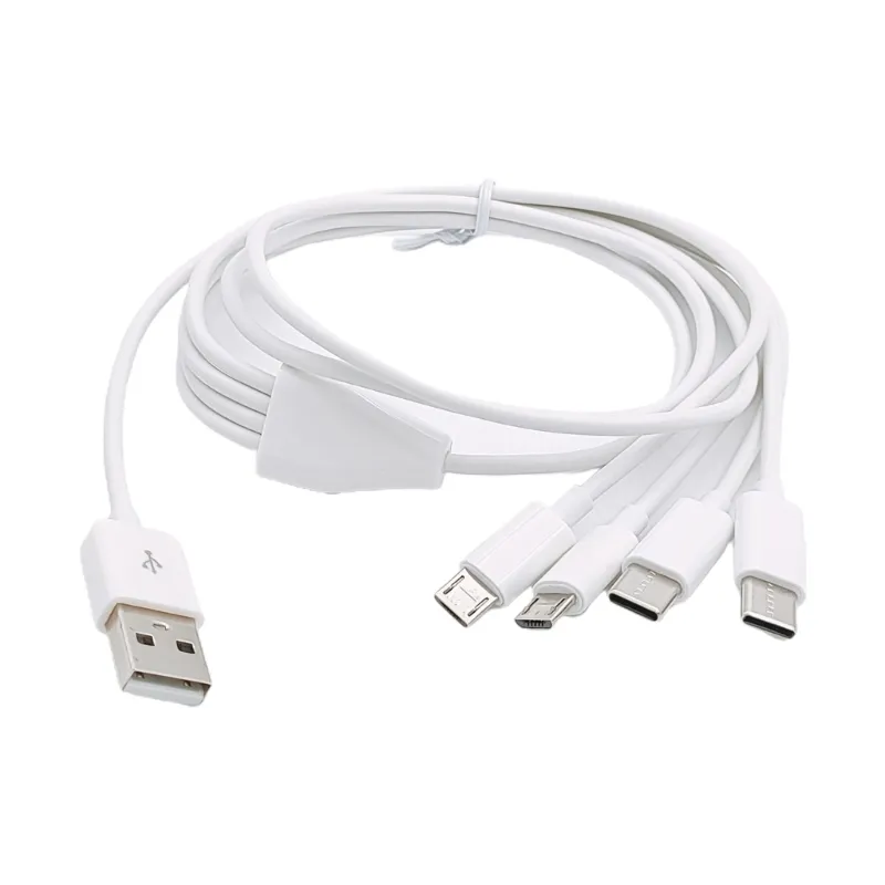 Flexible USB A To USB C& MICRO Cable With Type C/Micro USB 4 Connectors ...