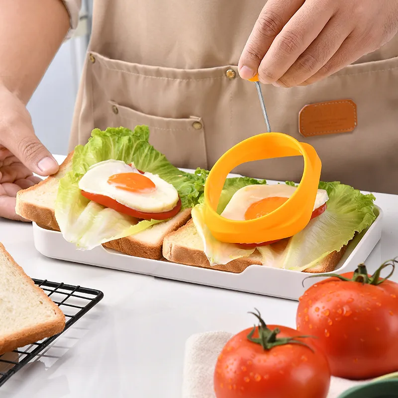 DHgate.com:2-in-1 Silicone Egg Ring Pancake Mold | Non-stick Breakfast ...