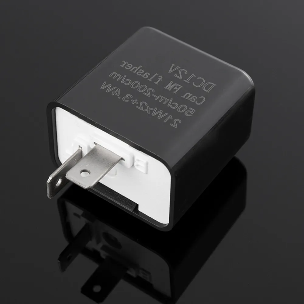 2 Pin LED Flasher Relay Universal Adjustable Turn Signal Blinker ...