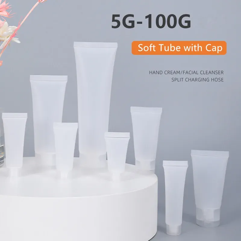 DHgate.com:10pcs Translucent Plastic Squeeze Tubes for DIY Travel, Soft ...