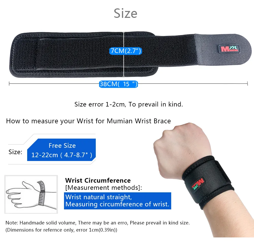 2024Adjustable Soft Wristbands for Gym - Breathable Sport Wrist Brace ...