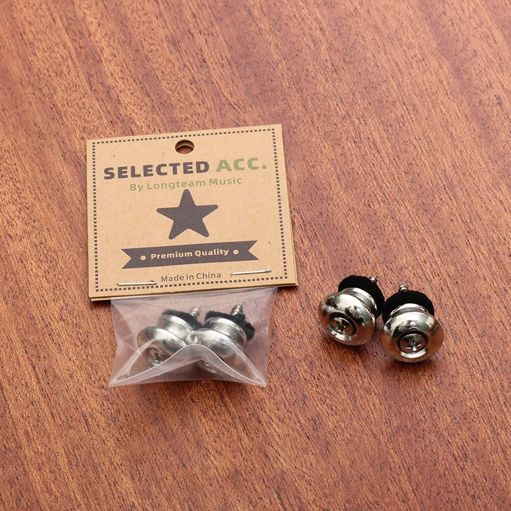 Mushroom-Style Screw-In Guitar Strap Locks - Secure Metal Buttons for ...