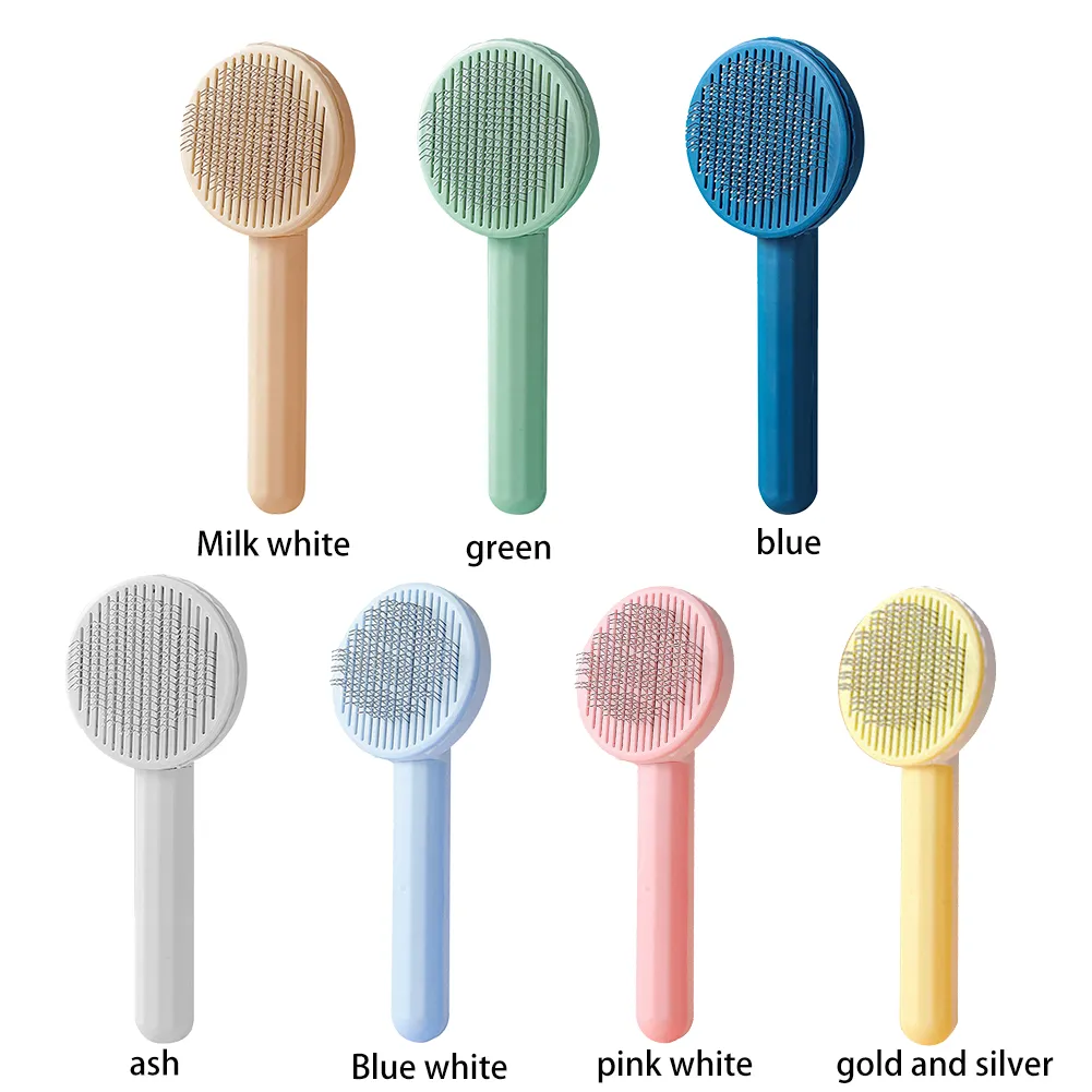 Pet Comb Hair Remover: Cat & Dog Cleaning Slicker Brush - Automatic ...