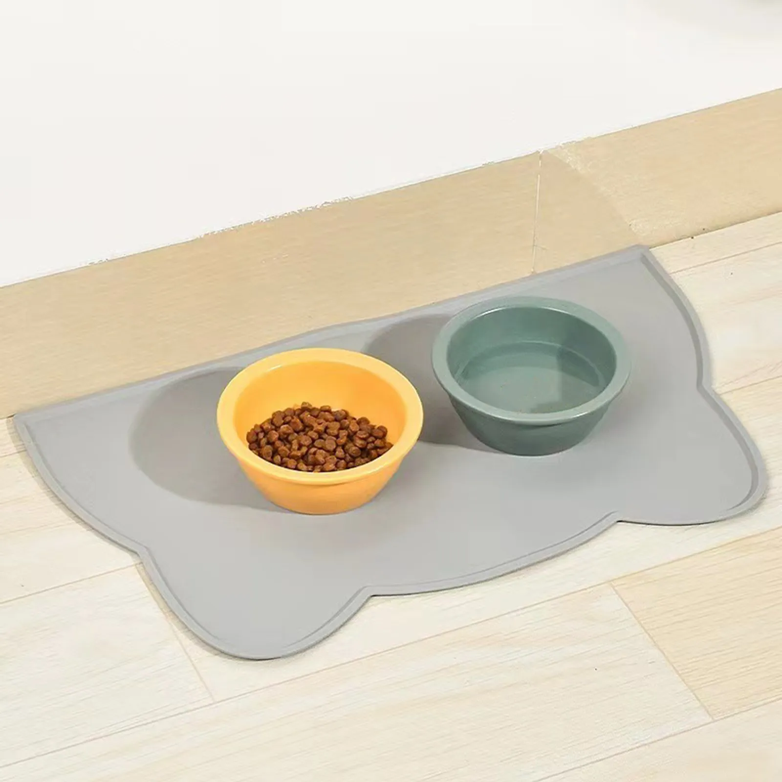 Washable Silicone Pet Food Mat | Non-Slip Dog Cat Feeding Placemat ...