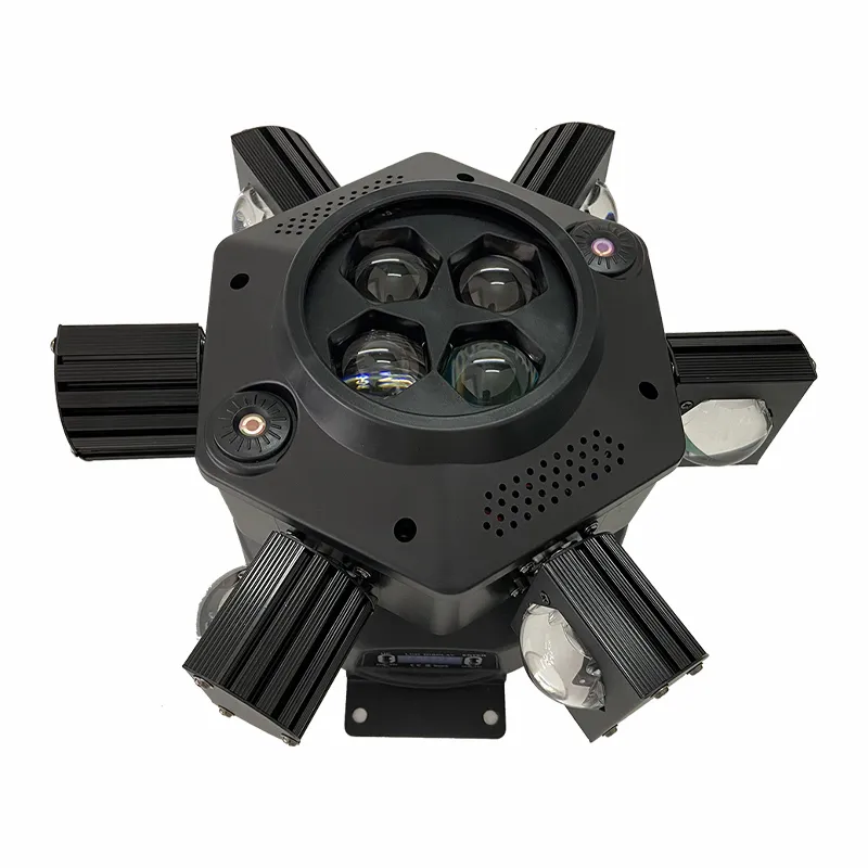 10x10W RGBW 6-Head Moving Beam LED Lights with RG Laser Strobe for ...