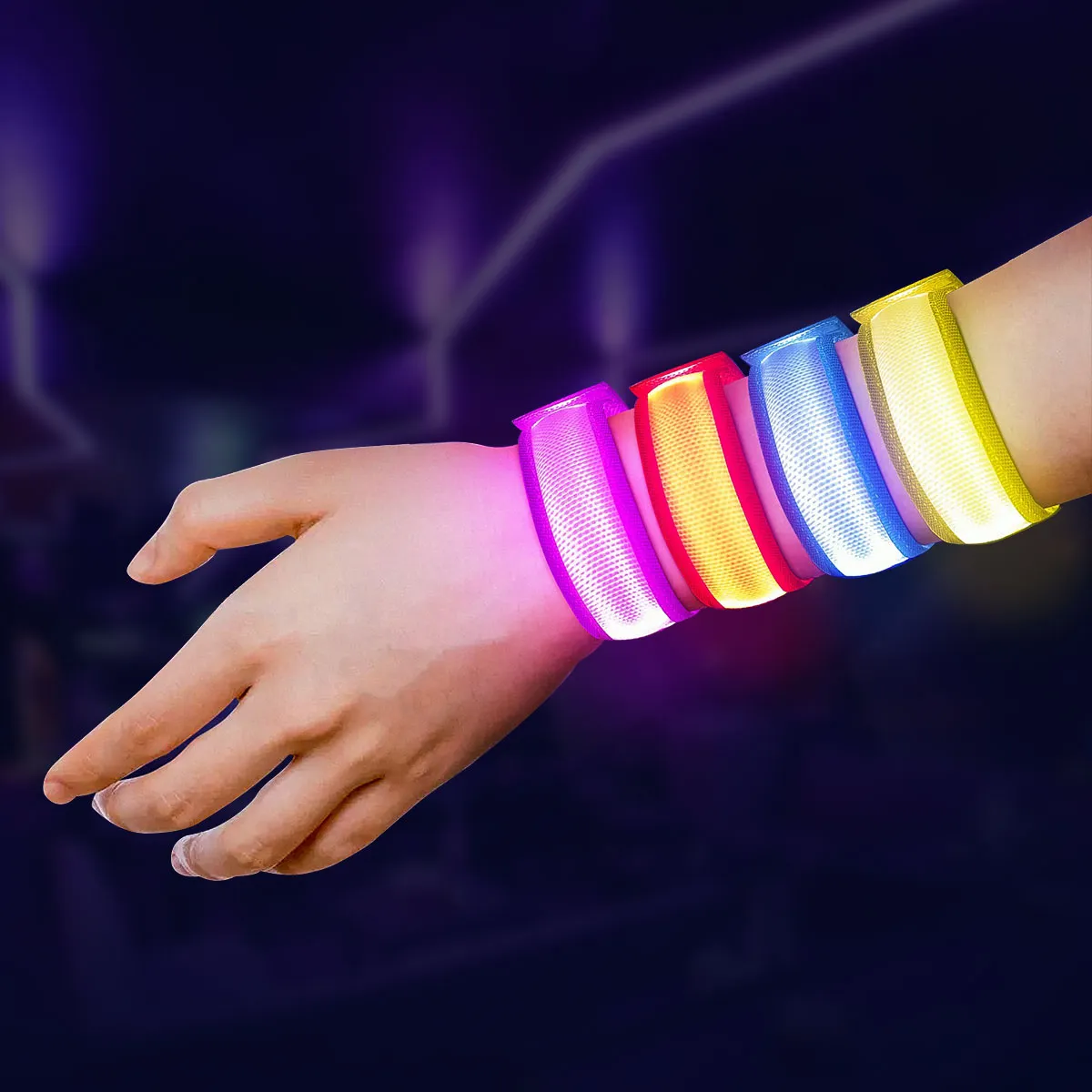 LED Bracelets Light Up Wristbands: Flashing Glow Arm Bands For Concerts ...