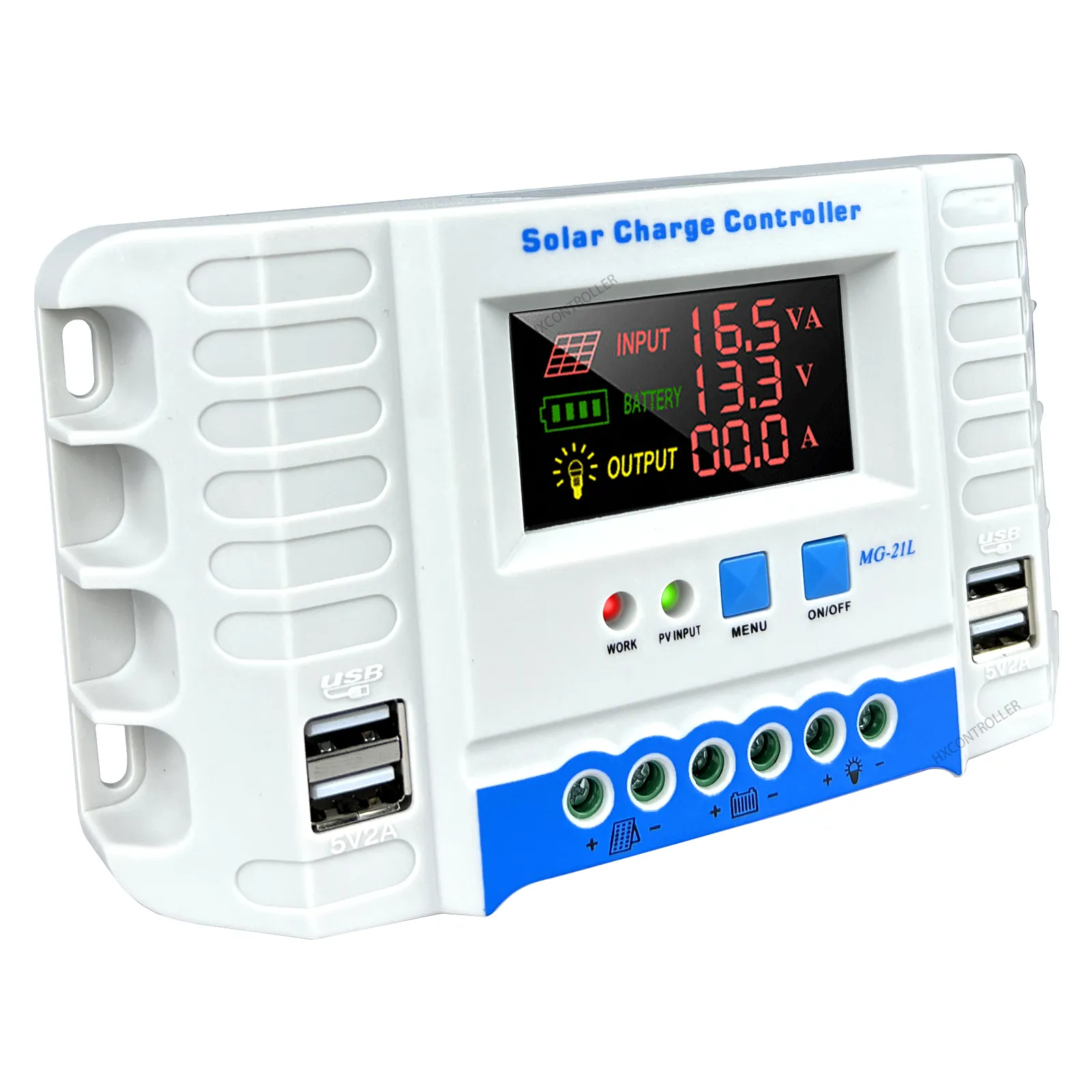 PWM Solar Charge Controller 10A 20A 30A 12V 24V Dual Port LCD PV ...